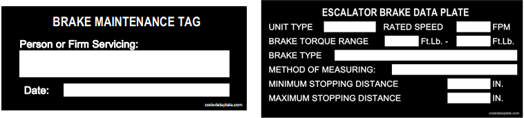 CodeDataPlate.com - Your Jurisdiction is our Business - Request Brake Plate